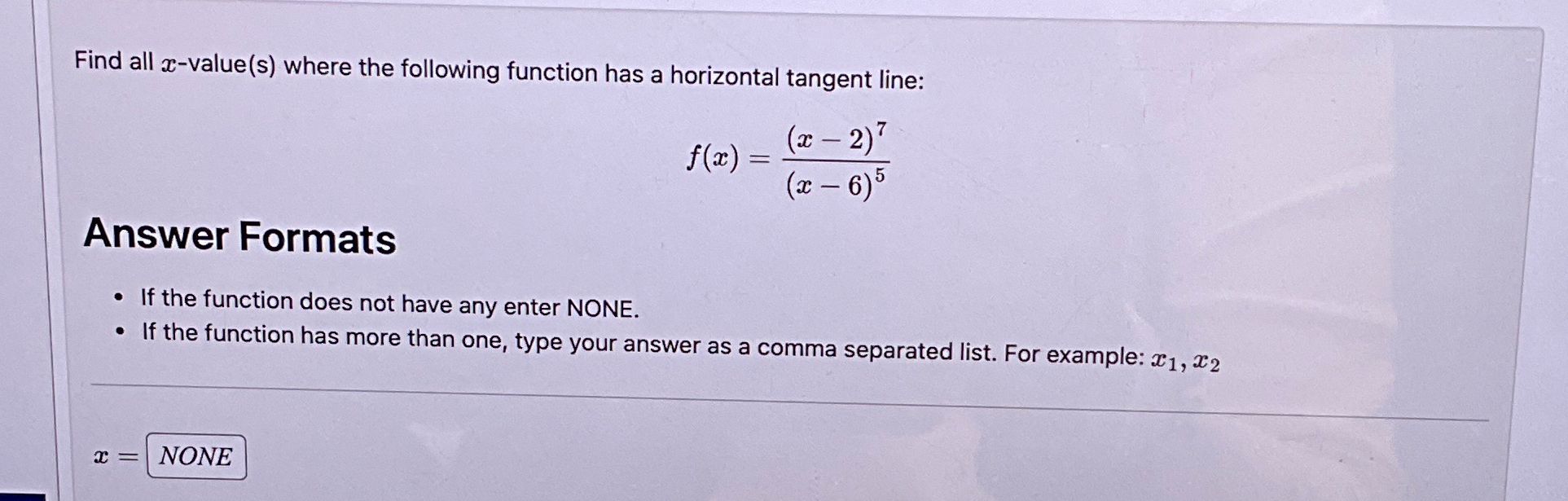 Solved Find all x-value(s) ﻿where the following function has | Chegg.com