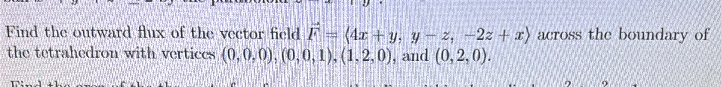 Solved Find the outward flux of the vector field | Chegg.com