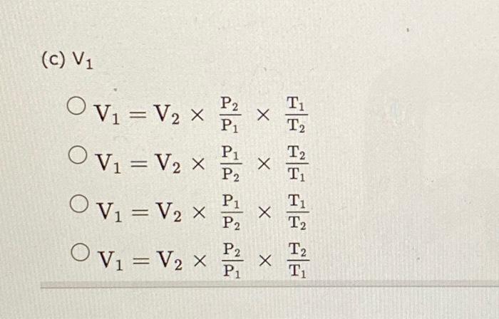 Solved rearrange the standard form of the combined gas law | Chegg.com