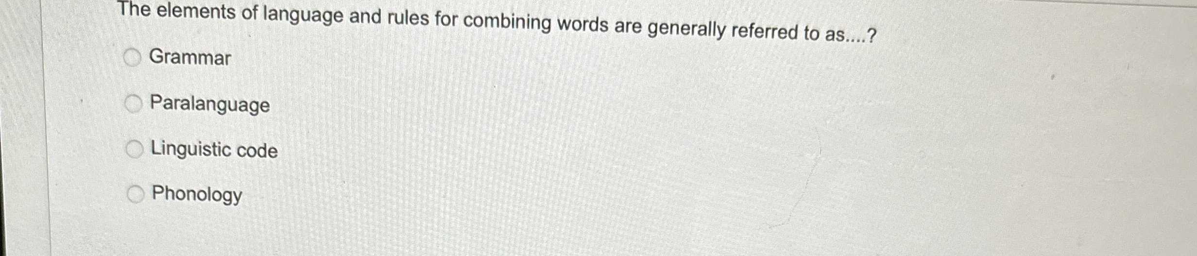 Solved The elements of language and rules for combining | Chegg.com