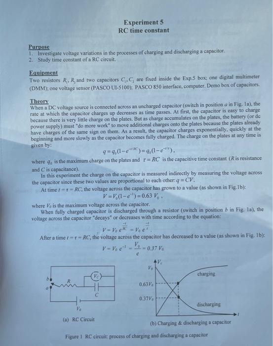 Solved 2. Provided data from Measurements #1 to #5 of Exp5 | Chegg.com