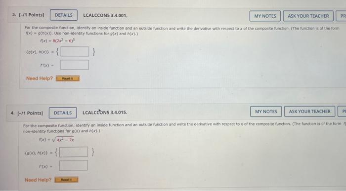 Solved For the pair of functions, write the composite | Chegg.com