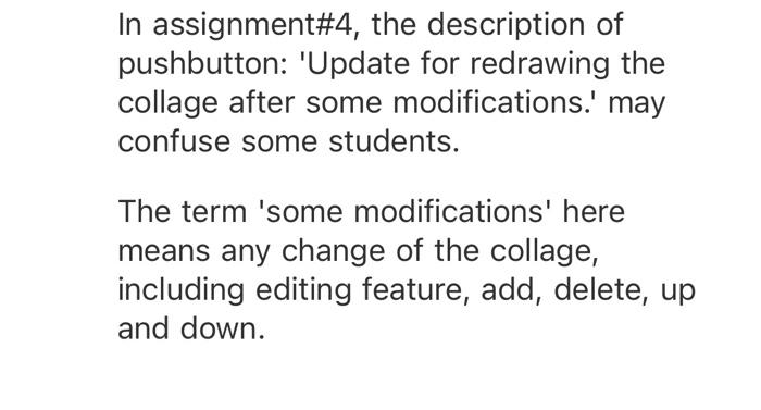 Solved In assignment\#4, the description of pushbutton: | Chegg.com