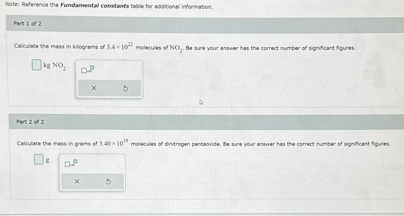 Note: Reference the Fundamental constants table for | Chegg.com
