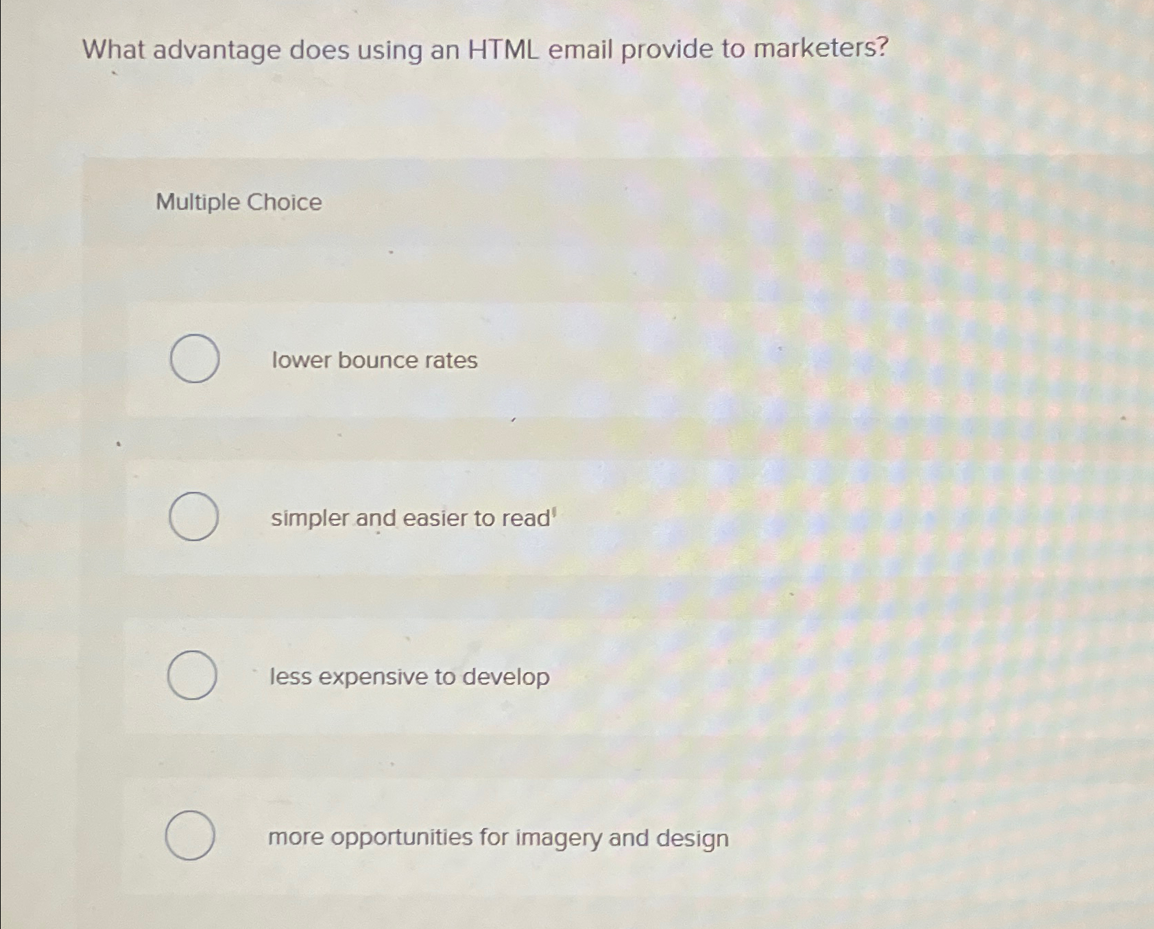 Solved What advantage does using an HTML email provide to | Chegg.com
