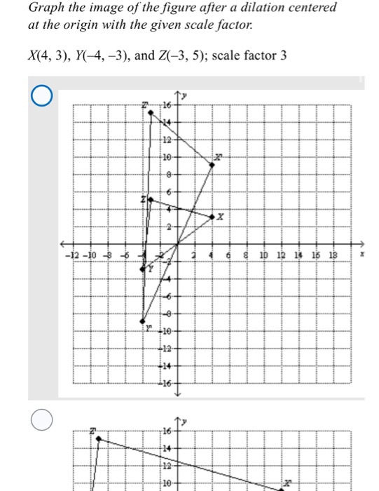 Solved Graph the image of the figure after a dilation | Chegg.com