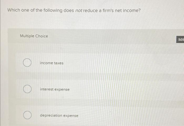 Solved Which one of the following does not reduce a firm's | Chegg.com