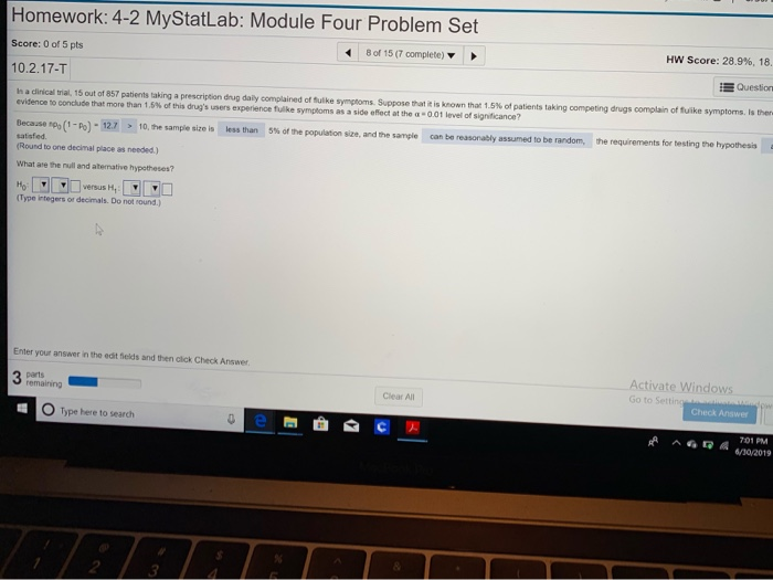 Solved Homework: 4-2 MyStatLab: Module Four Problem Set HW | Chegg.com
