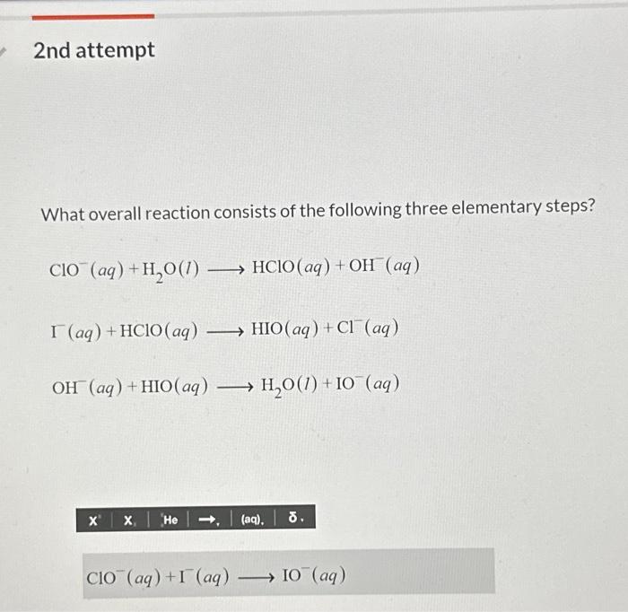 Solved 2nd attempt What overall reaction consists of the | Chegg.com