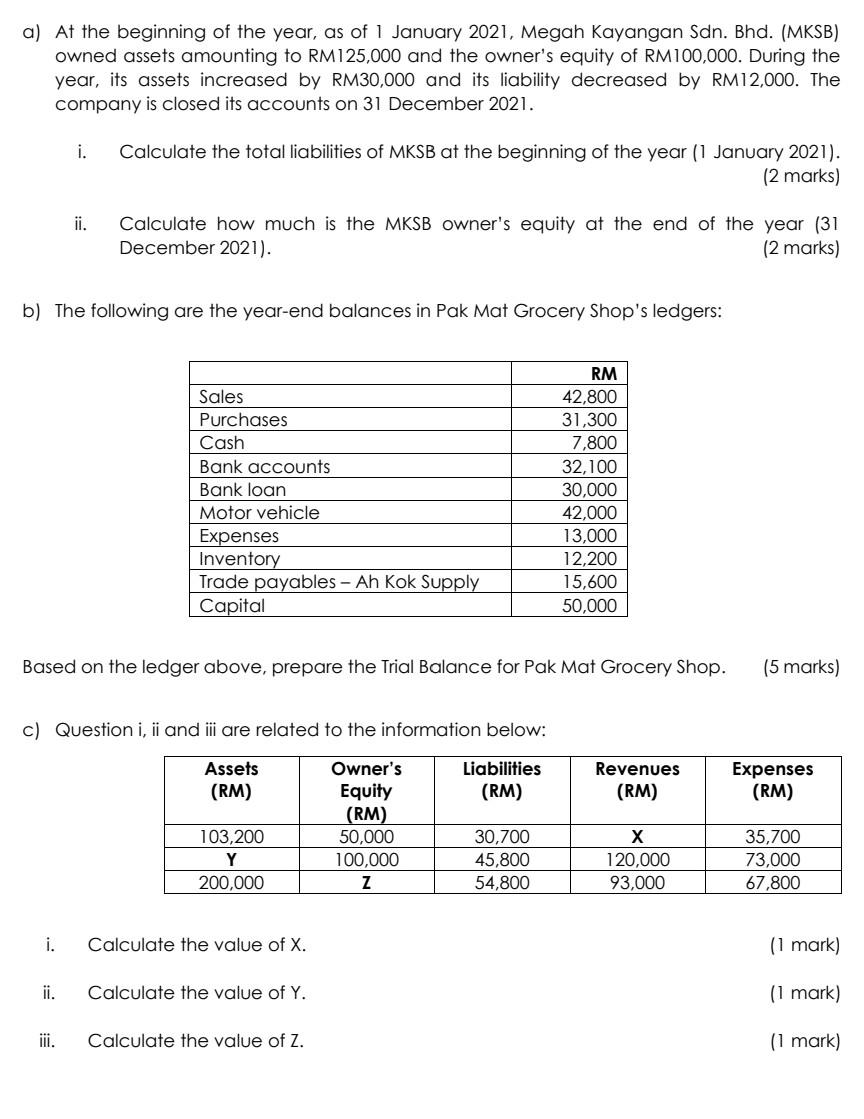 Solved d) Based on the information below, calculate the | Chegg.com