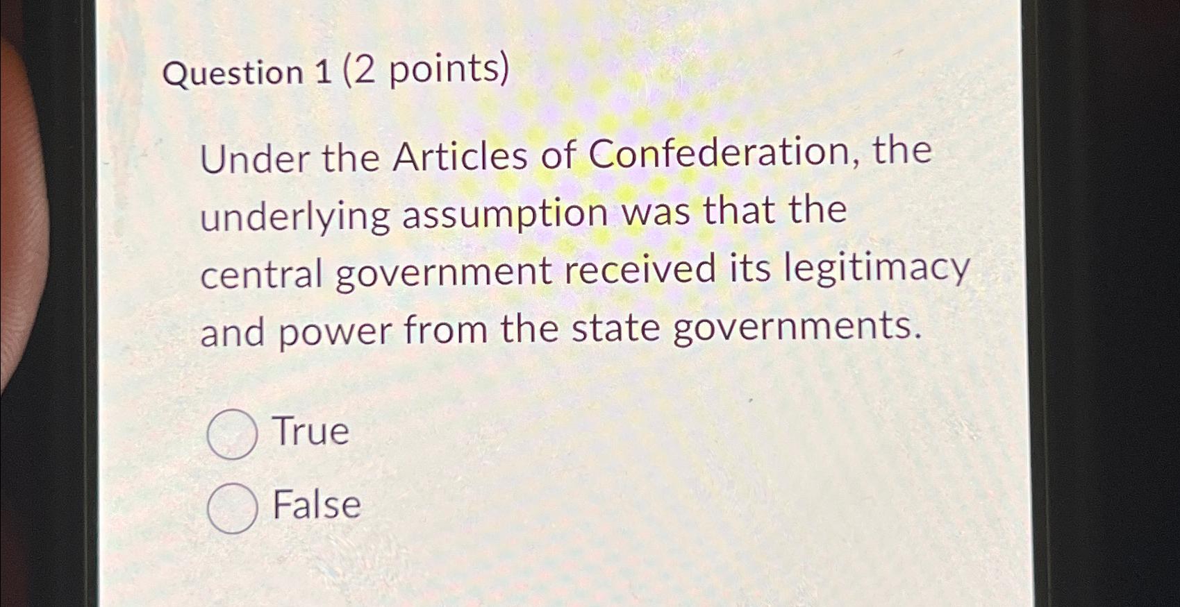 Solved Question 1 (2 ﻿points)Under the Articles of | Chegg.com