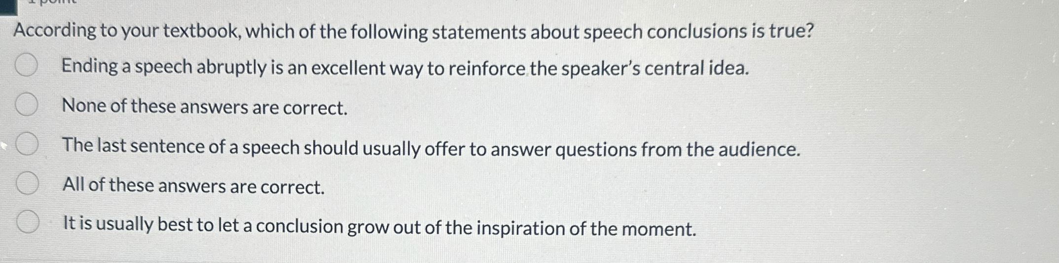 Solved According to your textbook, which of the following | Chegg.com