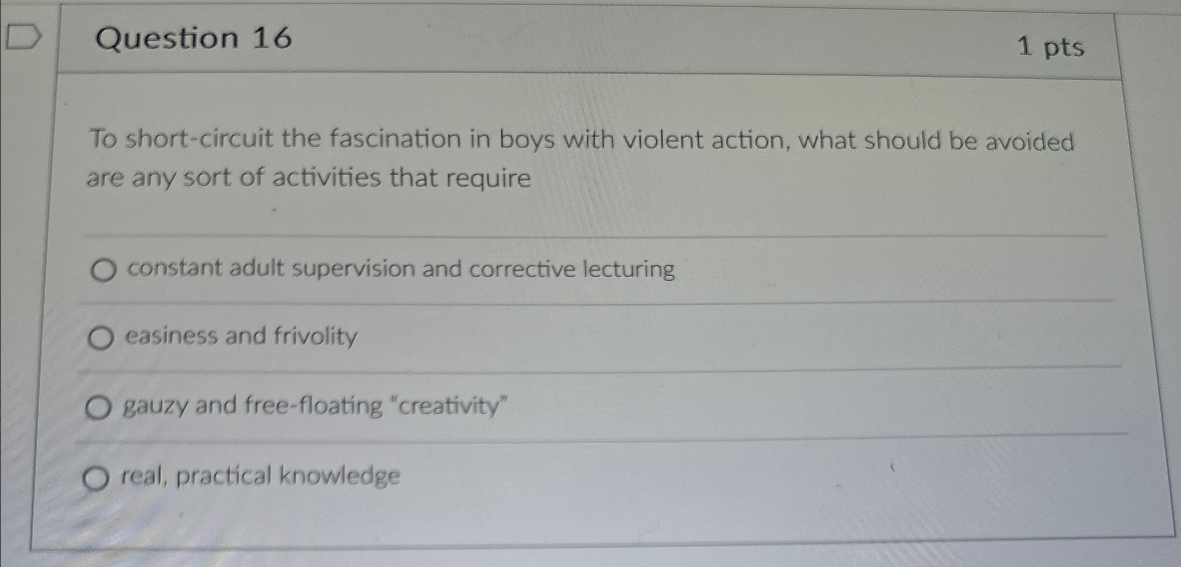 Solved Question 161 ﻿ptsTo short-circuit the fascination in | Chegg.com