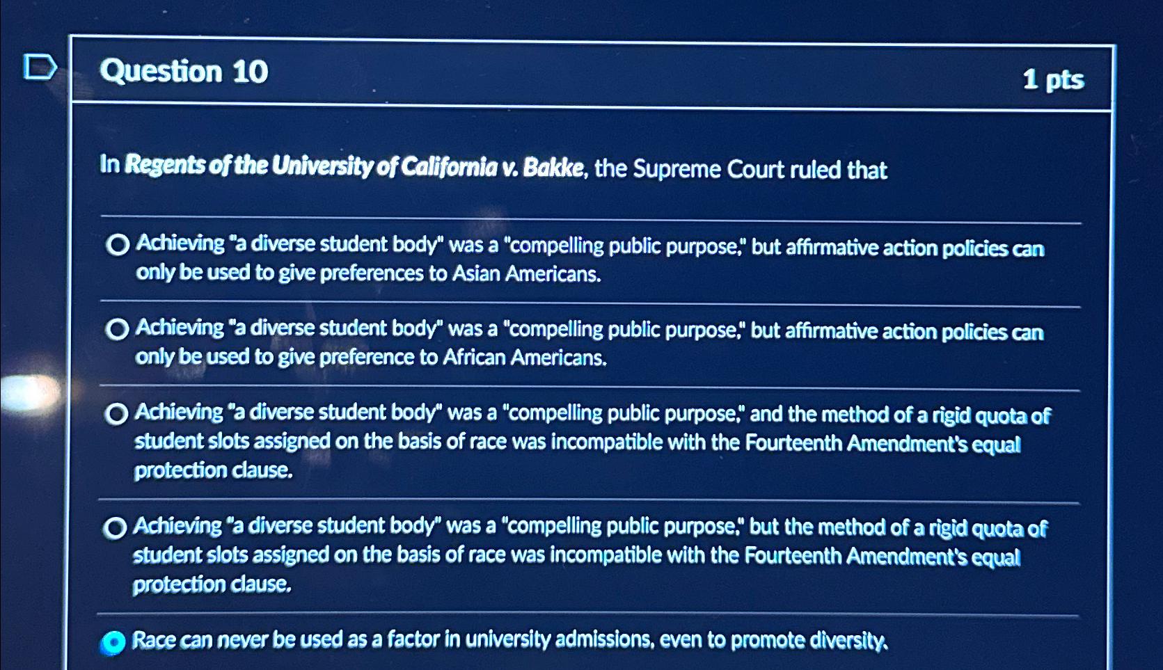 Solved Question 101 ﻿ptsIn Regents of the University of | Chegg.com