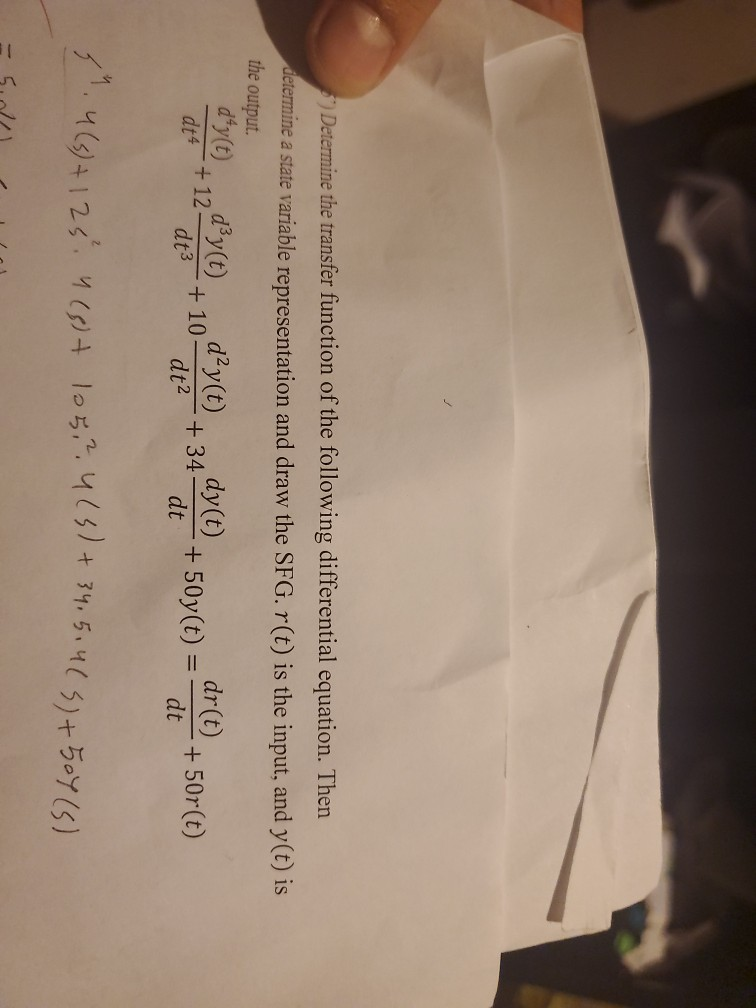 Solved Determine the transfer function of the following | Chegg.com