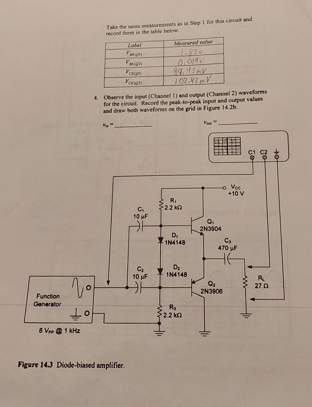 PROCEDURE 1. Construct the circuit shown in Figure | Chegg.com