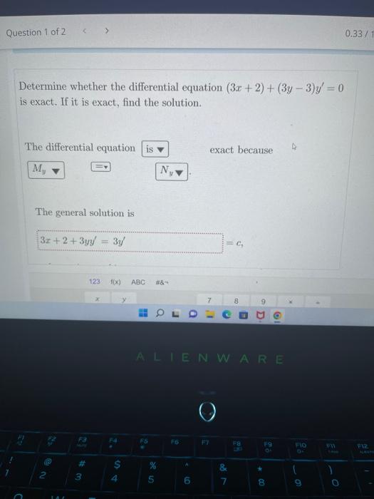 Solved Determine whether the differential equation | Chegg.com
