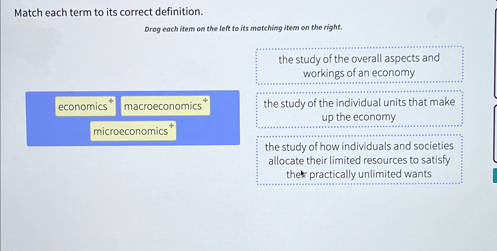 Solved Match each term to its correct definition.Drag each | Chegg.com