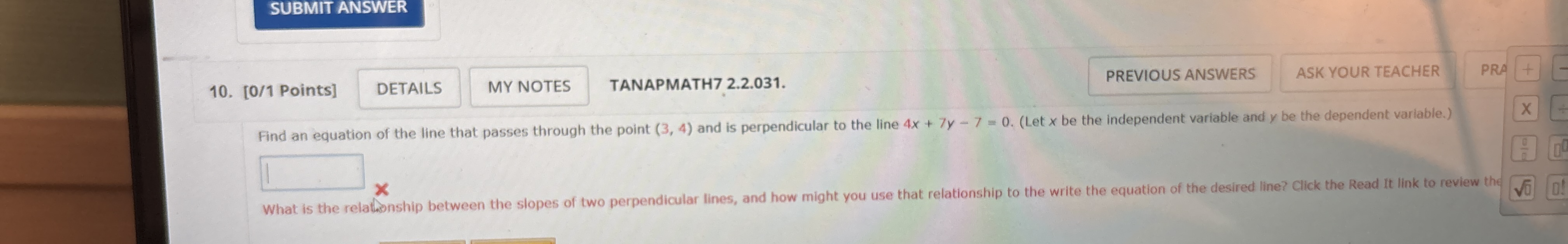 Solved SUBMIT ANSWER10. [0/1 ﻿Points] | Chegg.com
