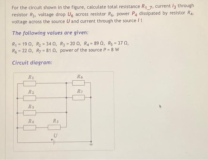 Solved For the circuit shown in the figure, calculate total | Chegg.com