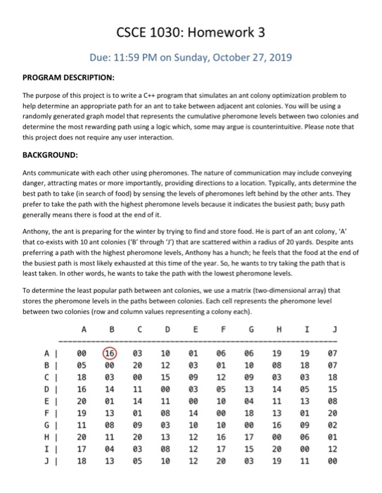 Solved CSCE 1030: Homework 3Due: 11:59 PM on Sunday, October | Chegg.com