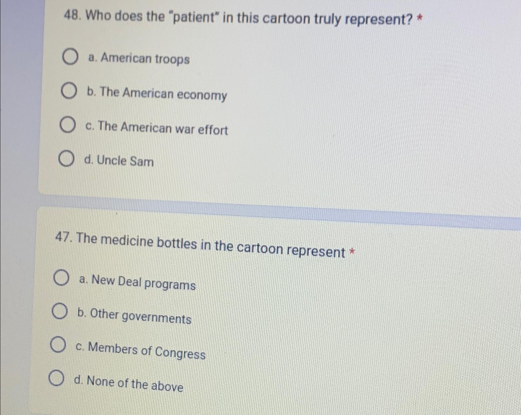 Solved Who does the "patient" in this cartoon truly | Chegg.com