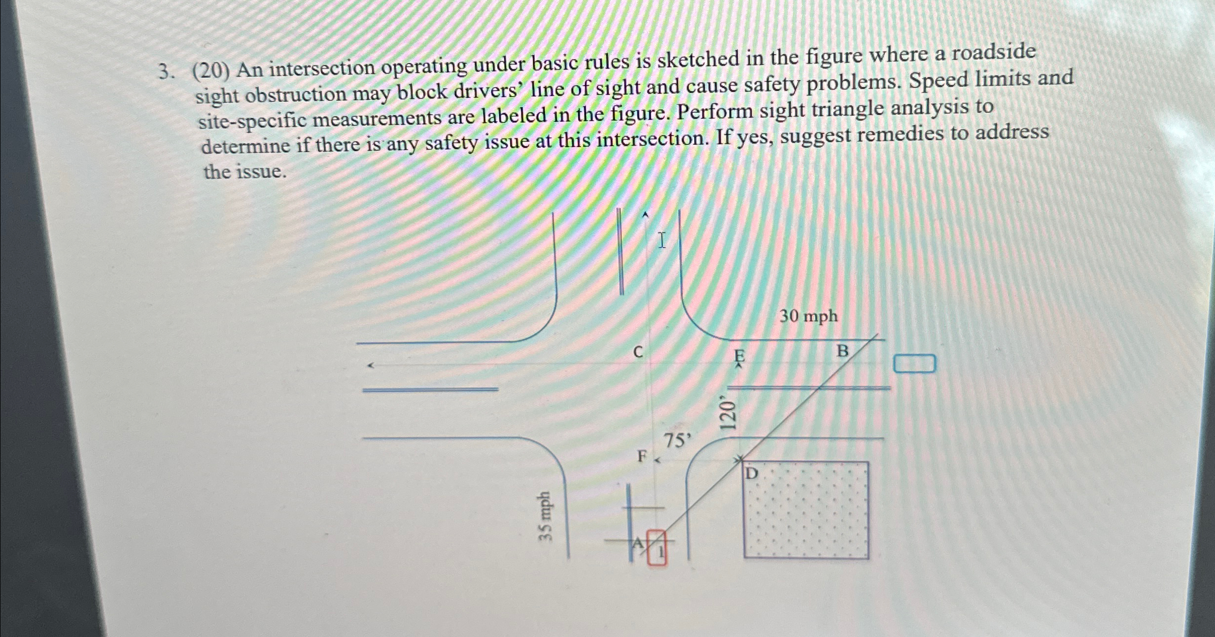 Solved (20) ﻿An intersection operating under basic rules is | Chegg.com