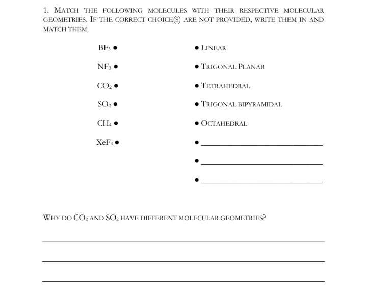 Solved MATCH THE FOLLOWING MOLECULES WITH THEIR RESPECTIVE | Chegg.com