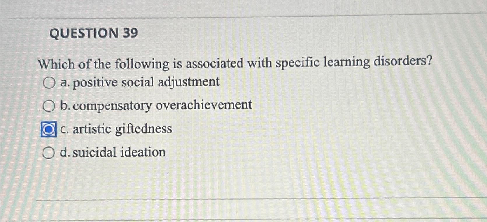 Solved QUESTION 39Which of the following is associated with | Chegg.com