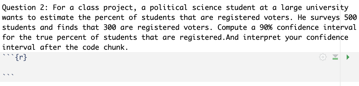 Solved Using R studio answer the following question. For a | Chegg.com