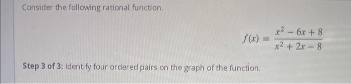 Solved Consider the following rational function. | Chegg.com