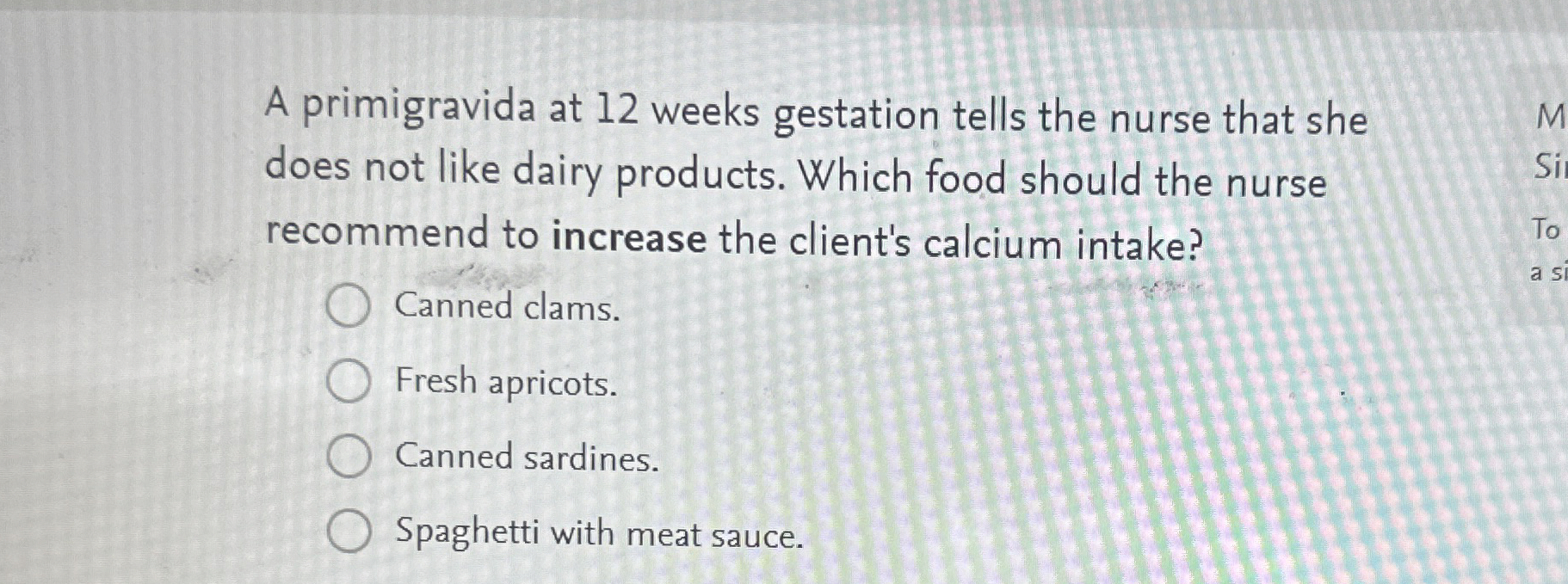Solved A primigravida at 12 ﻿weeks gestation tells the nurse | Chegg.com