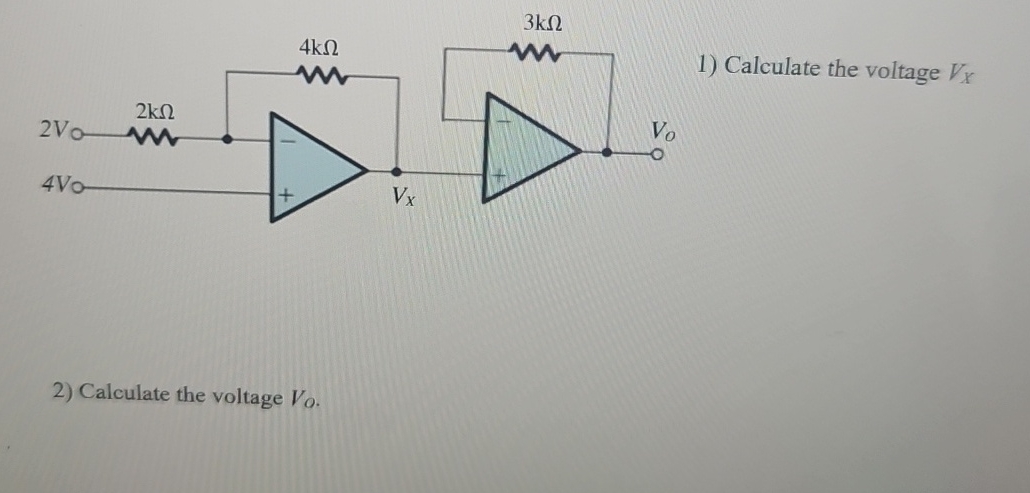 Solved Calculate the voltage VxCalculate the voltage Vo. | Chegg.com
