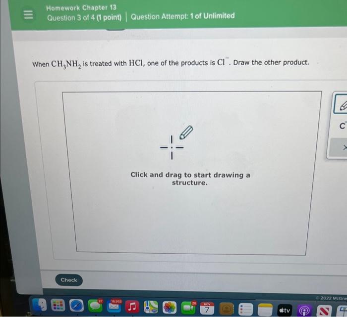 Solved When CH3NH2 is treated with HCl, one of the products | Chegg.com