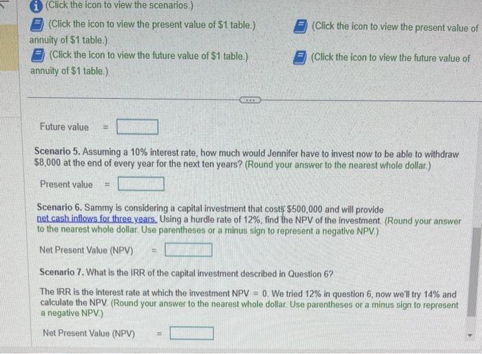 Solved Solve various time value of money scenarios. (Click | Chegg.com