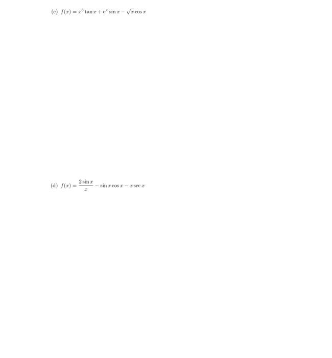 Solved 1. (8 points) Find and simplify the derivative of the | Chegg.com