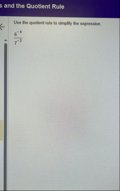 Solved s and the Quotient RuleUse the quotient rule to | Chegg.com