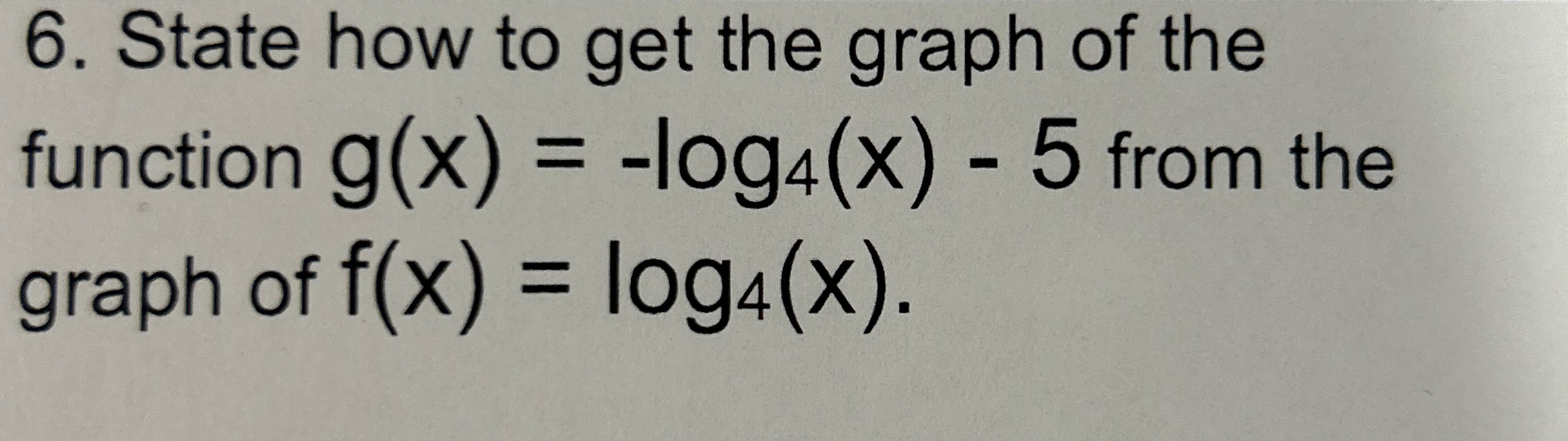 State how to get the graph of the function | Chegg.com