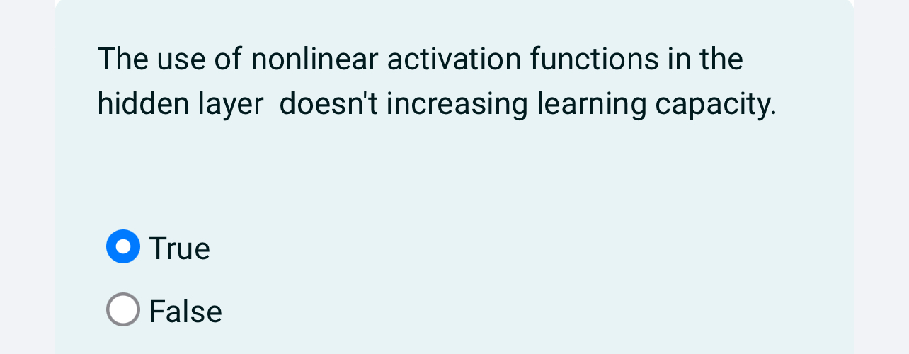 Solved The use of nonlinear activation functions in the | Chegg.com