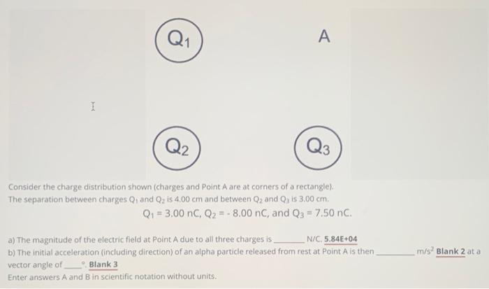 Solved Consider the charge distribution shown (charges and P | Chegg.com