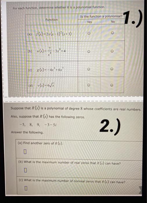 Solved For Each Function Determine Whether It Is A 0625