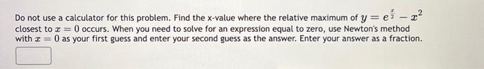 Solved Do not use a calculator for this problem. Find the | Chegg.com