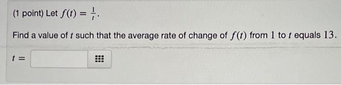Solved f(t)=3t+2 What is the average rate of change of f(t) | Chegg.com