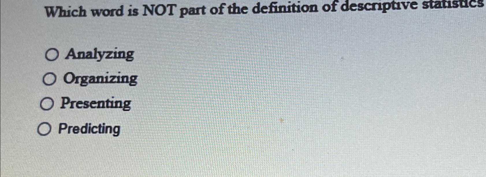 Solved Which word is NOT part of the definition of | Chegg.com