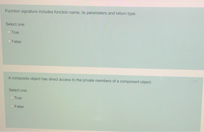 Solved Function signature includes function name, its | Chegg.com