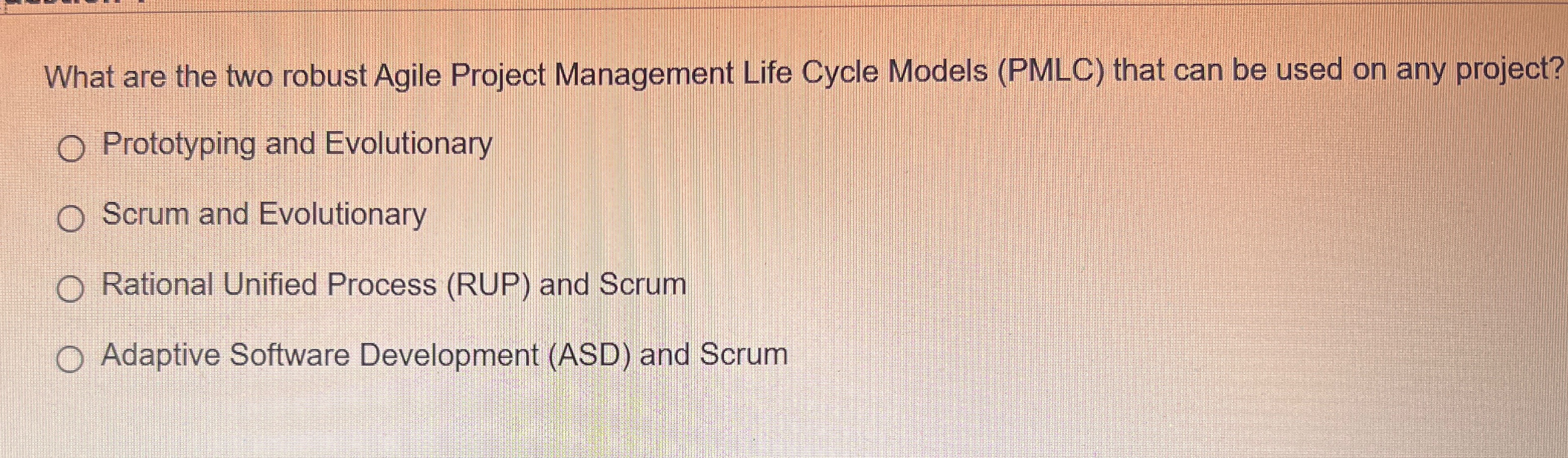 Solved What are the two robust Agile Project Management Life | Chegg.com