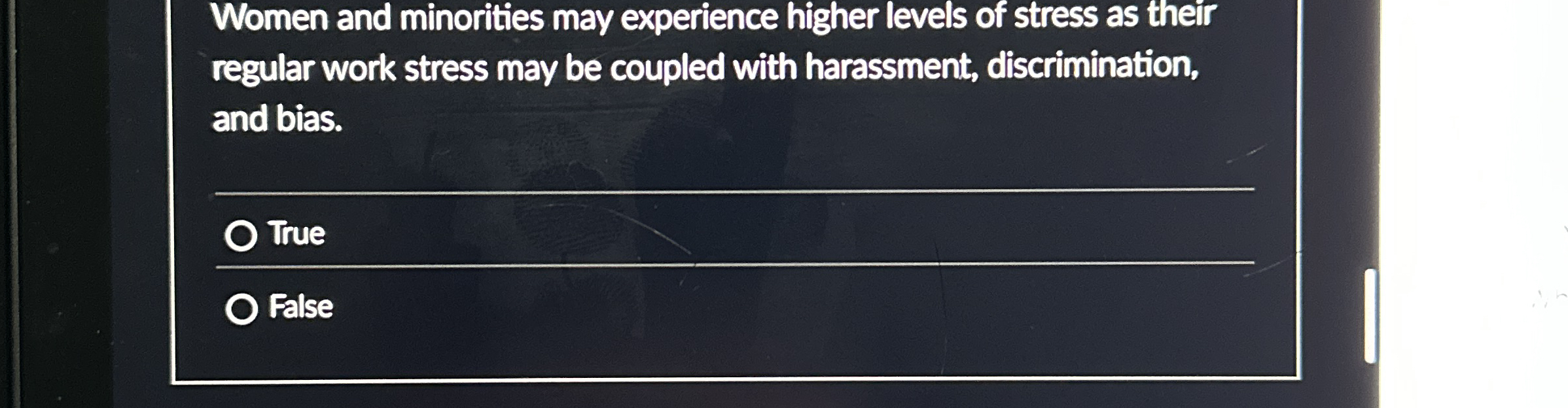 Solved Women and minorities may experience higher levels of | Chegg.com