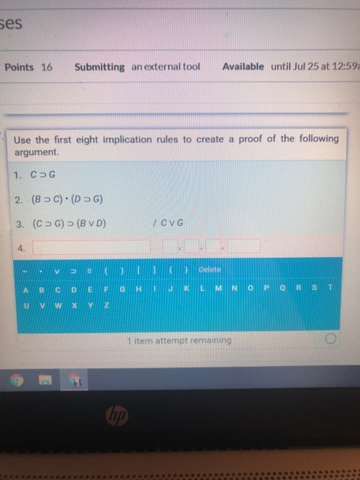 Solved ses Points 16 Submitting an external tool Available | Chegg.com