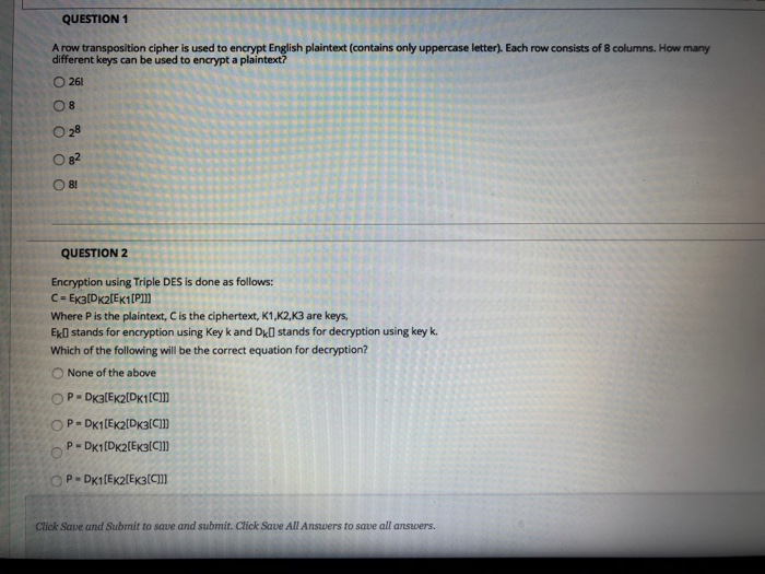 Solved QUESTION 1 A row transposition cipher is used to | Chegg.com