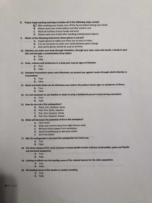 Solved & Proper hand-washing technique includes all of the | Chegg.com